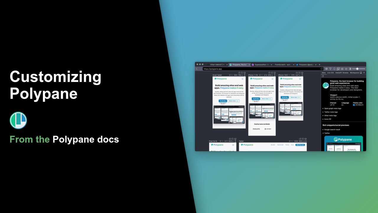 Customizing Polypane | Polypane