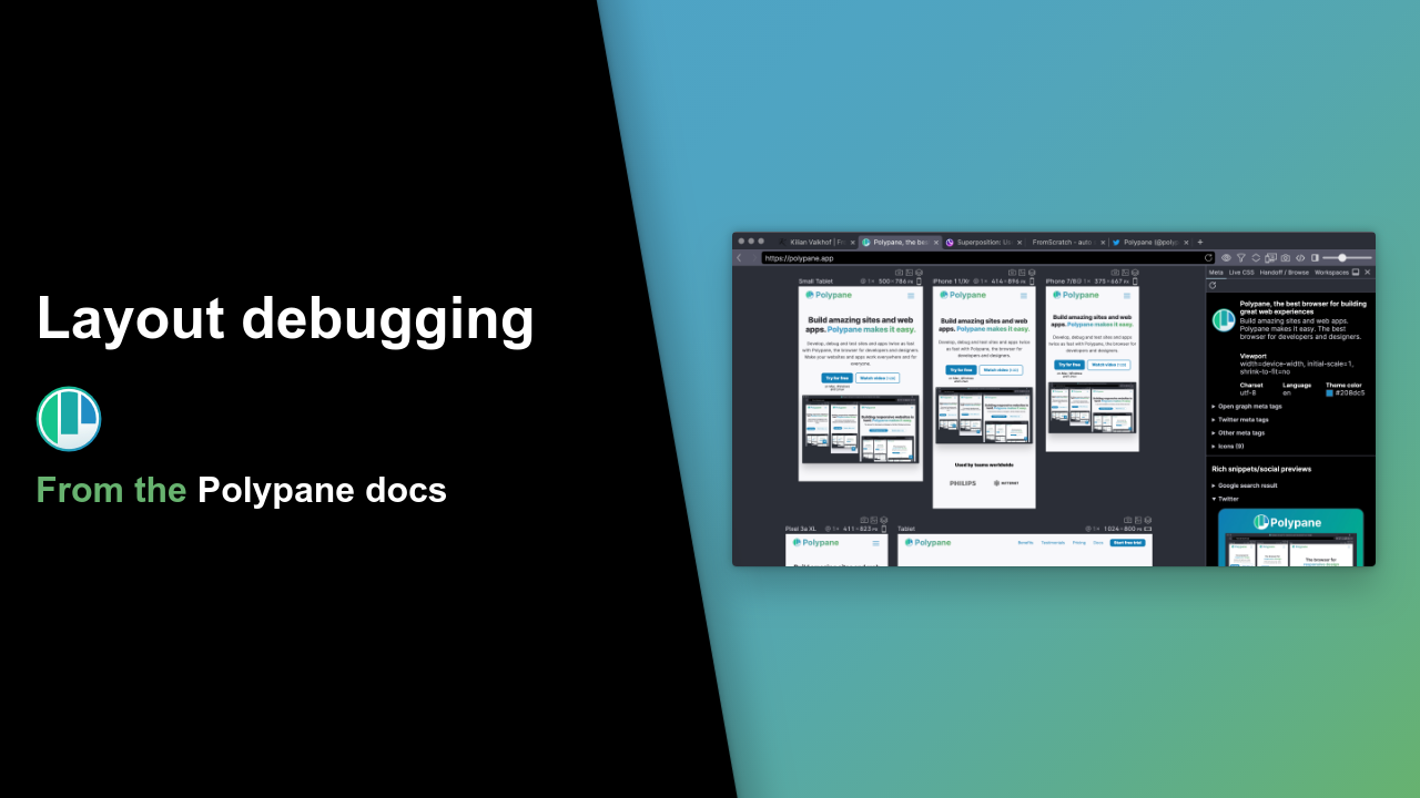 Layout Debugging Polypane