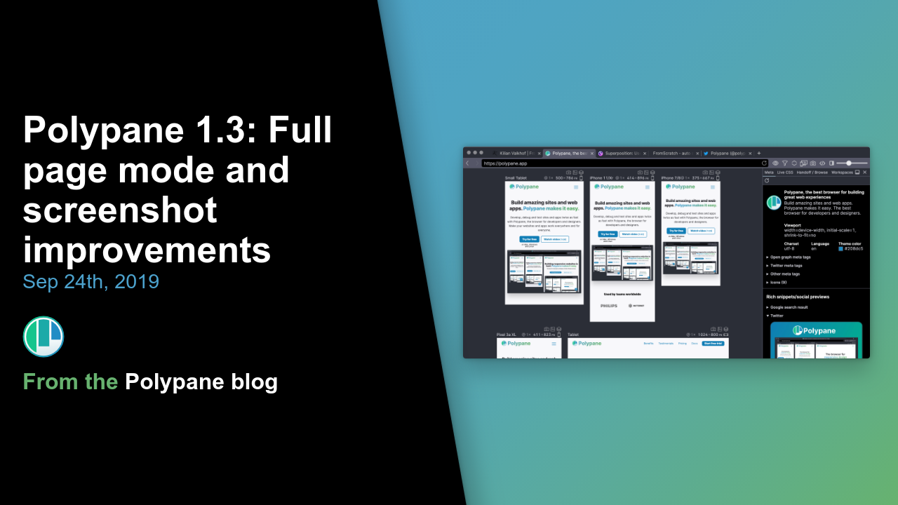 Polypane 1.3: Full page mode and screenshot improvements | Polypane
