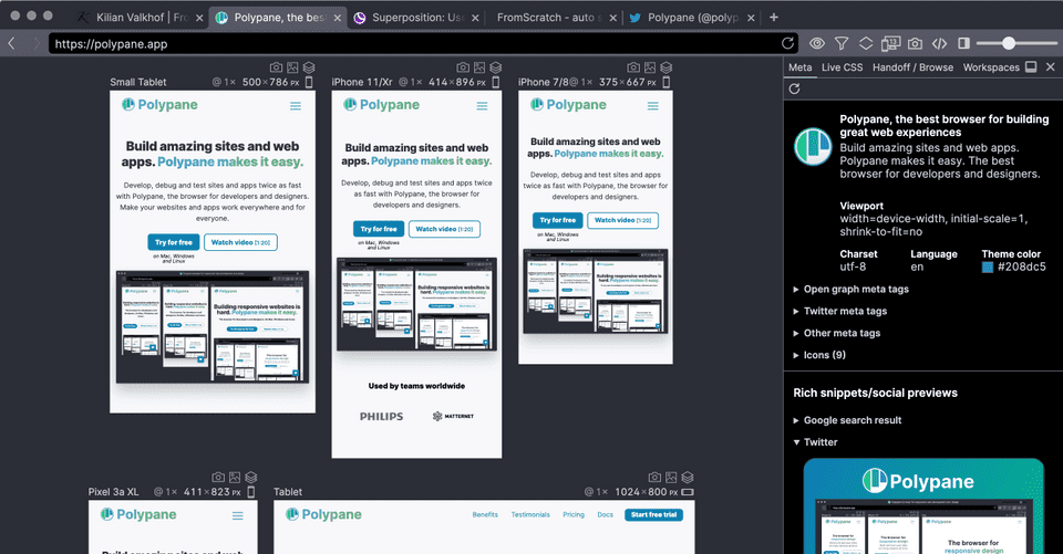 Setup | Polypane, The browser for ambitious developers